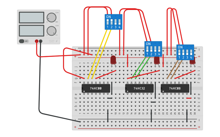 Circuit design Task 10 : IC Logic | Tinkercad