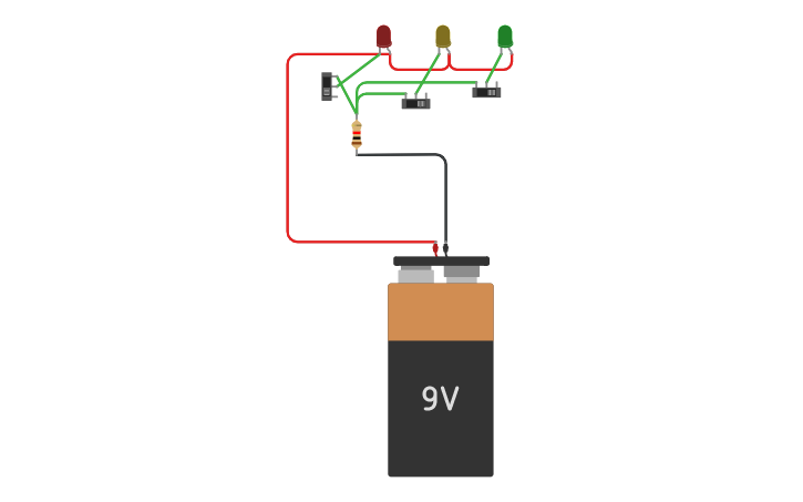 Circuit Design Rangkaian Paralel Led Tinkercad