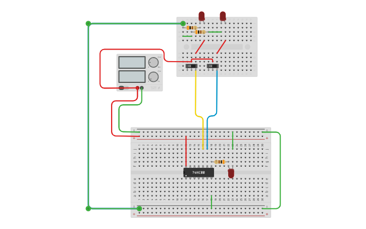 Circuit design NAND | Tinkercad