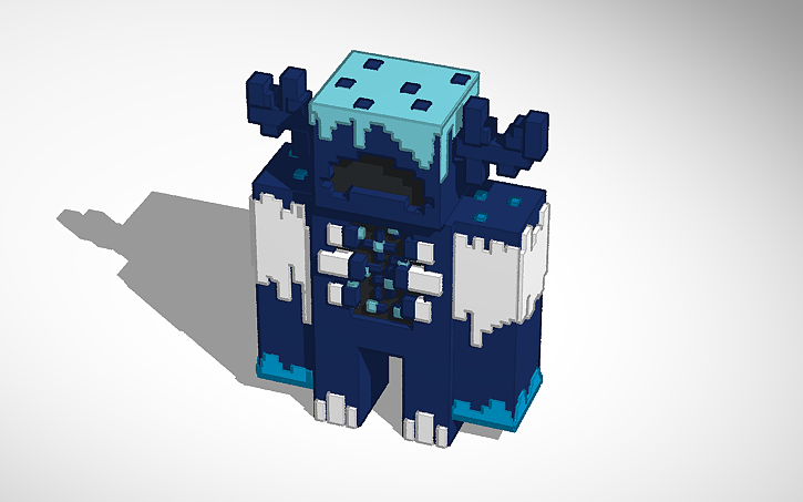 3D design MineCraft Warden 1.19 | Tinkercad
