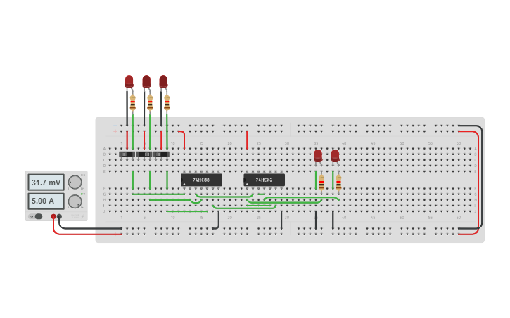 Circuit design SR Flip-Flop | Tinkercad