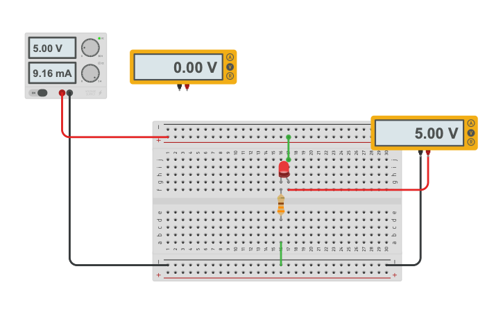 Circuit design Debugging - why doesn't the LED turn on - Tinkercad Circuit design Debugging - why doesn't the LED turn on - Tinkercad