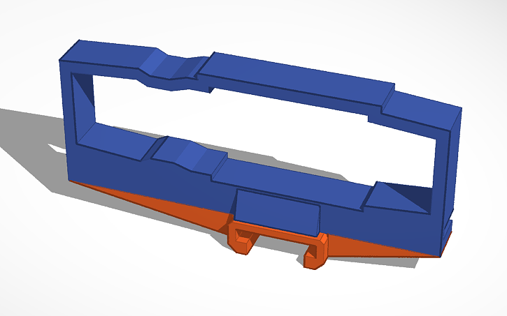 3d Design Nerf Tactical Rail Clipizine Holder Tinkercad