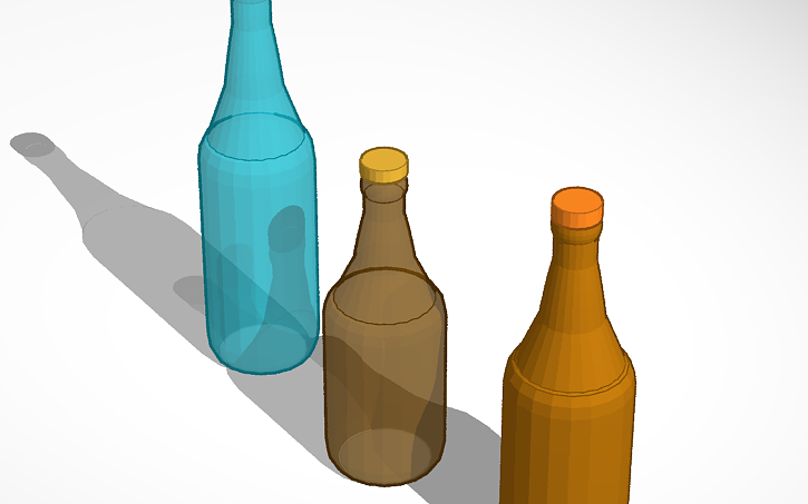 3D design booze bottles - Tinkercad