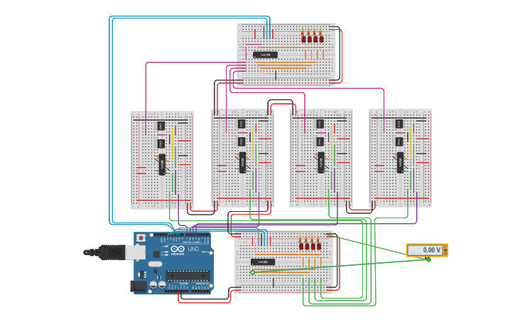 Circuit Design Data Transfer Using Tri State Buffer Tinkercad