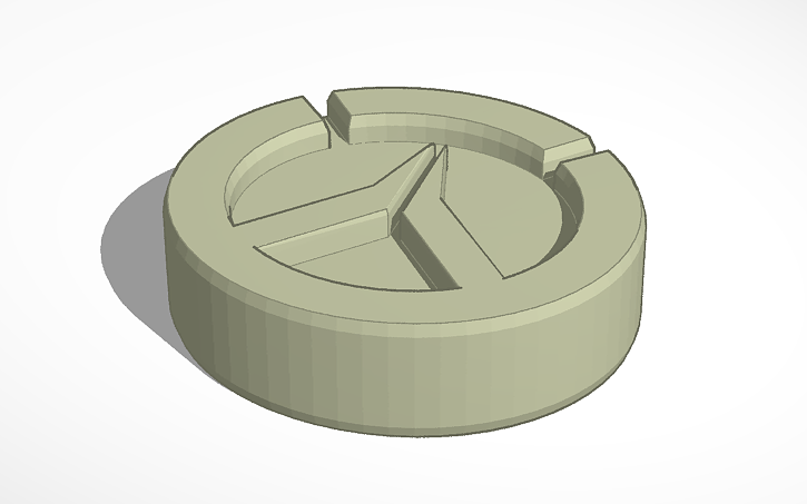 3D design overwatch symbol - Tinkercad