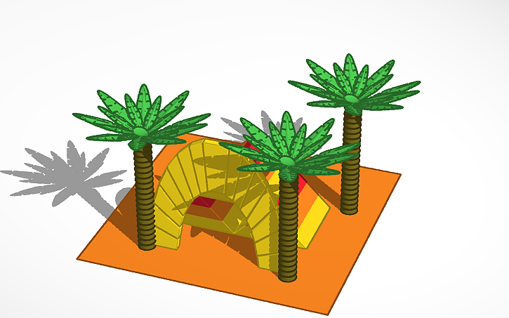3D design Copy of Sunset pyramids - Tinkercad