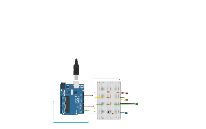 Circuit design Traffic Lights - Tinkercad