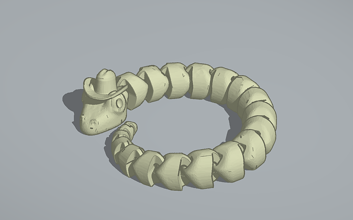 3D design articulated snake - Tinkercad