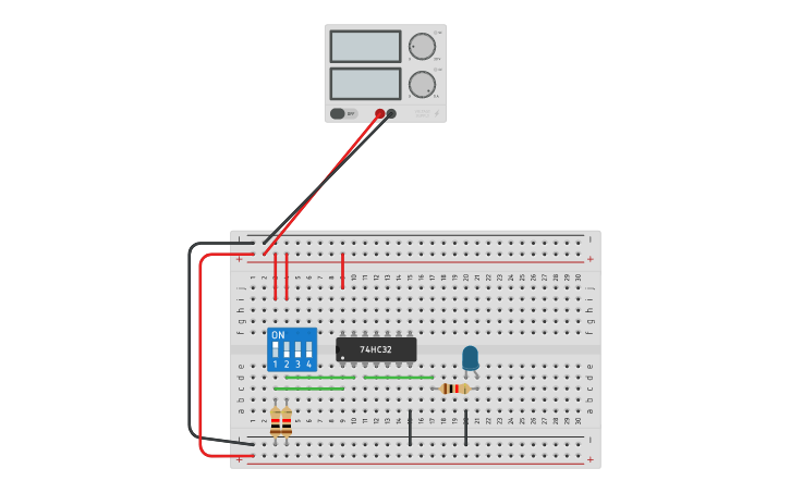 Circuit design OR GATE | Tinkercad