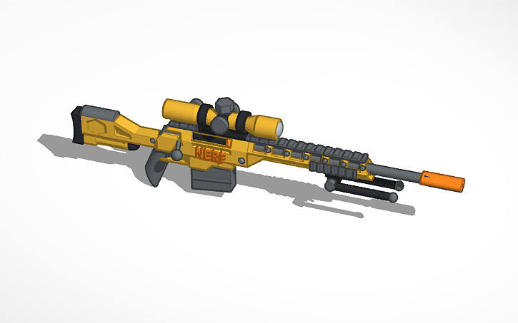 3D design Nerf gun - Tinkercad