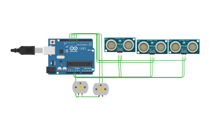 Circuit Design Mobile Robot Tinkercad