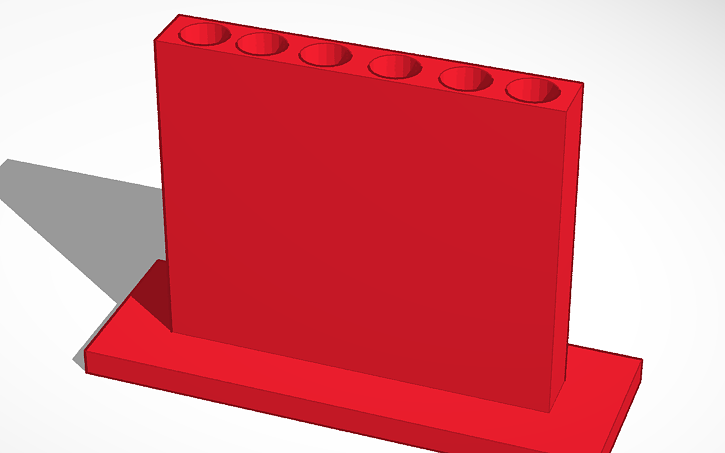 3D design 6 Slot File, Pen, Pencil Holder Stand | Tinkercad