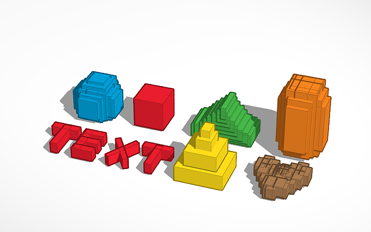 3D design basic shapes made with only boxes | Tinkercad