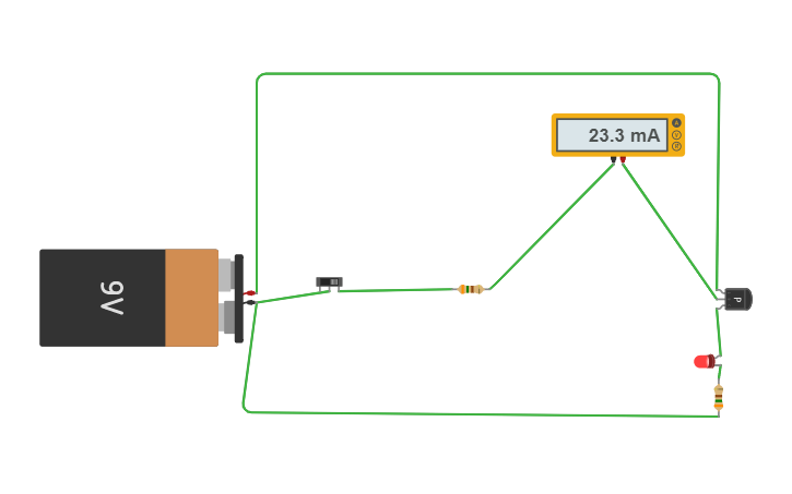 Circuit design PNP Transistor as Switch - Tinkercad