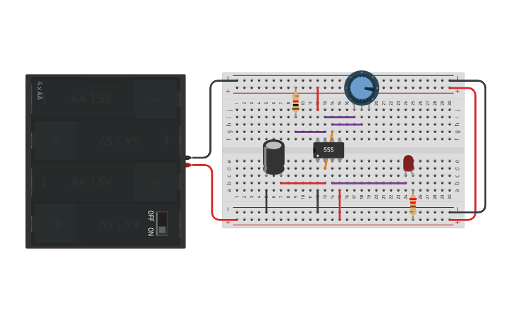 Circuit Design 555 Timer Circuit Tinkercad