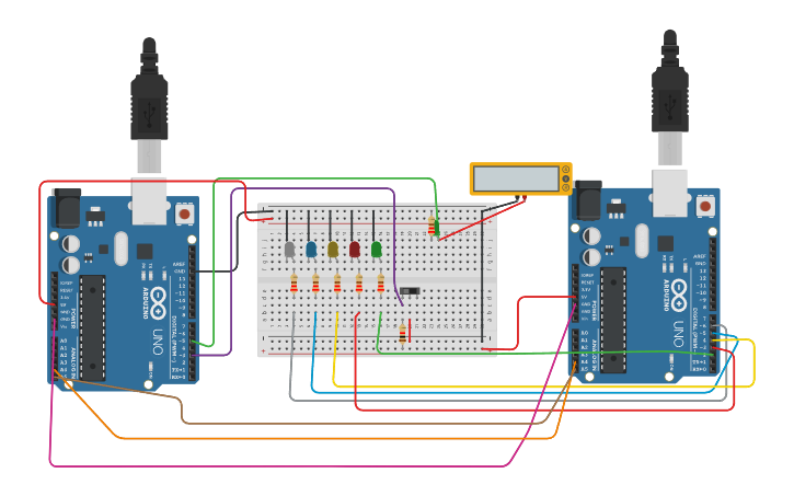 Circuit Design Tarea Arduiono Esclavo Maestro Tinkercad