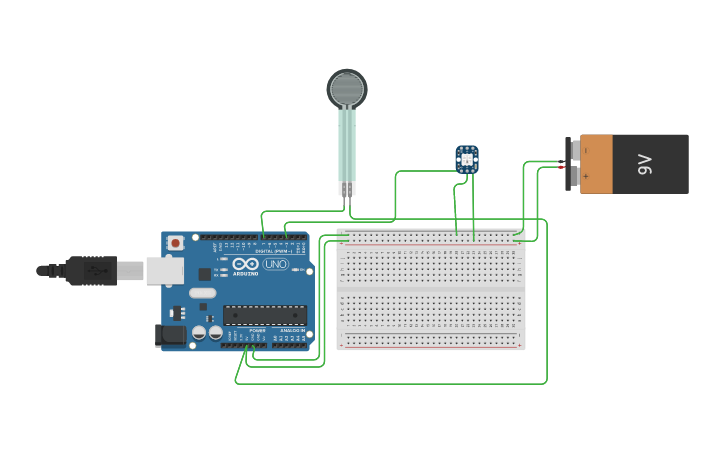 Circuit design RGB controlled via Microphone - Tinkercad