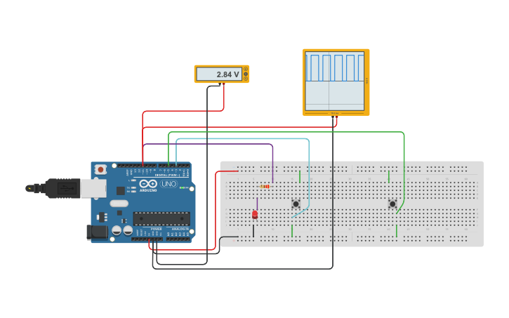 Circuit design Pullup switch with PWM - Tinkercad