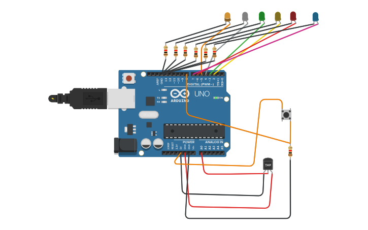 Circuit design Copy of Arduino Exp 1 - Tinkercad Circuit design Copy of Arduino Exp 1 - Tinkercad
