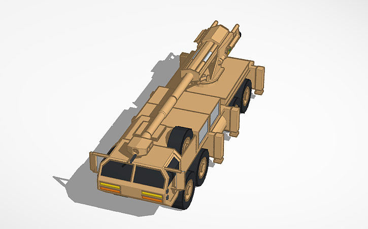 3D design "Big Joe" 155mm SPG - Tinkercad