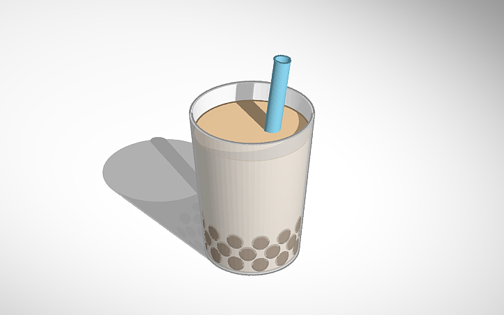 3D design BUBBLE TEA - Tinkercad