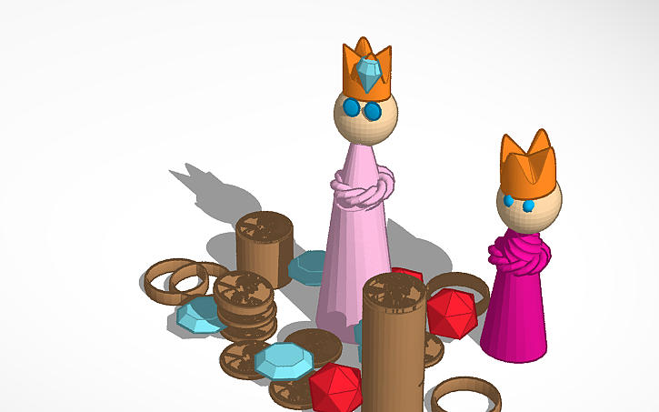 3D design queen ruby and princess diamond | Tinkercad