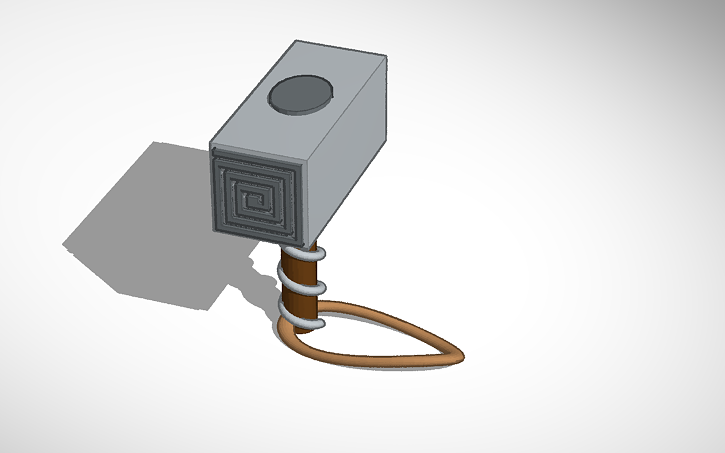 3D design thor's hammer | Tinkercad