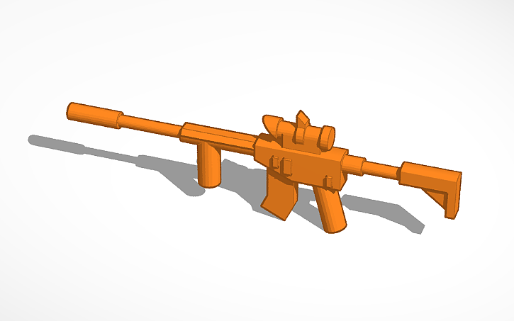 3D design Action Man Silenced Assault Rifle | Tinkercad