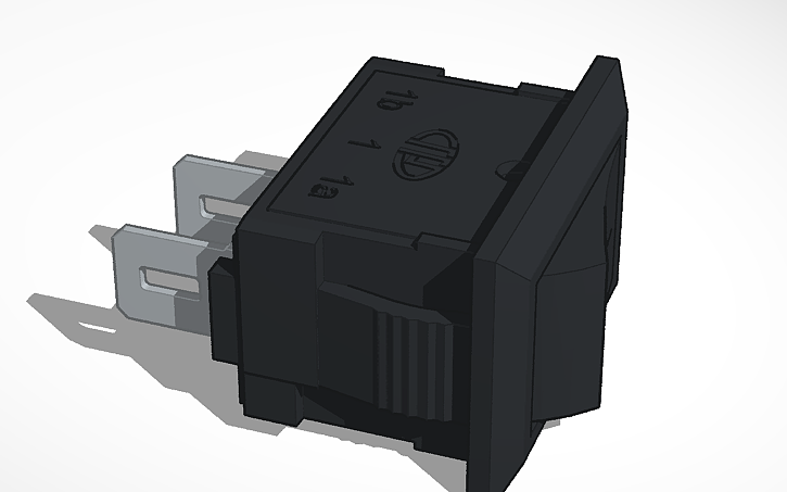 3D design Interruptor - Tinkercad