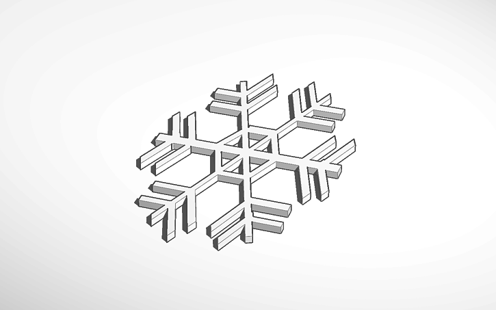 3D design Snowflake - Tinkercad