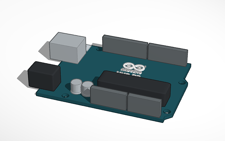 3D design Placa Arduno UNO - T2 - Diseño digital - UAI - Tinkercad