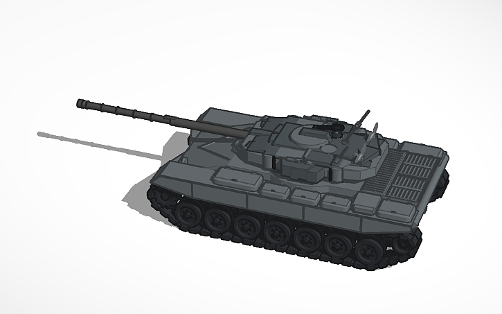 3D design T-96 [Experimental Russian MBT] - Tinkercad