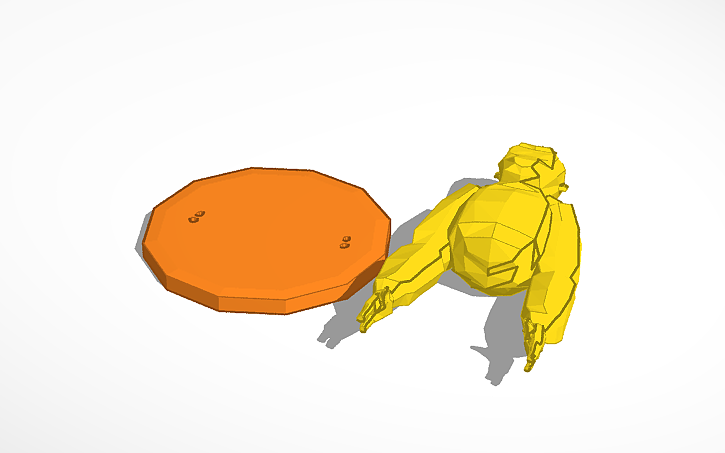 3D design Gorilla tag Printable (with stand) - Tinkercad