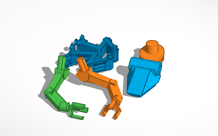 3D design Worker Mecha in parts - Tinkercad