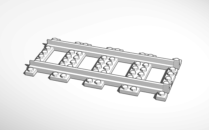 3D design lego train drawbridge piece - Tinkercad