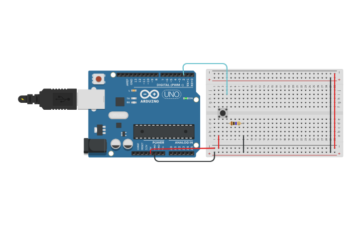 Circuit design 9c_State Change Detection for pushbuttons - Tinkercad