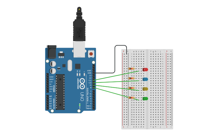 Circuit design Practica 4 arduino denis - Tinkercad