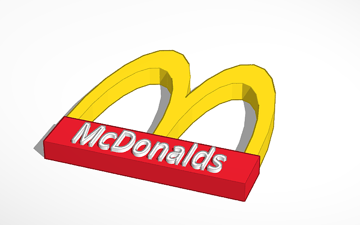 3D design McDonalds Logo - Tinkercad