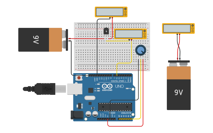 Circuit design Transistor Demo | Tinkercad