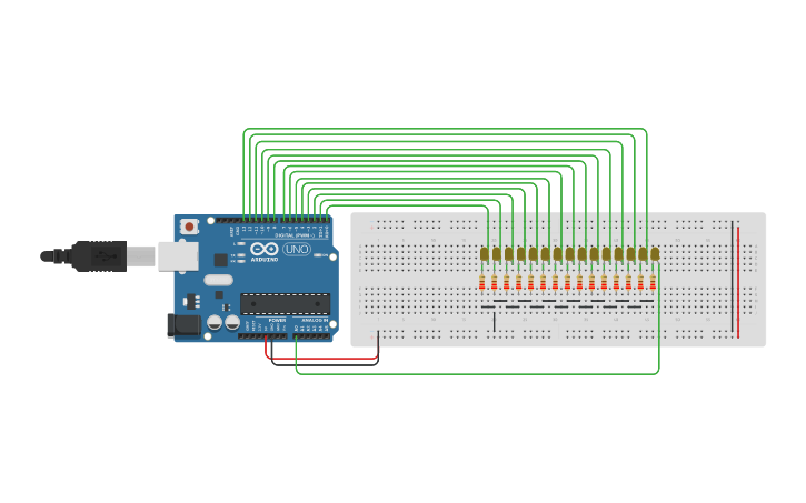 Circuit design Ghostbusters Lights and Sounds - Tinkercad