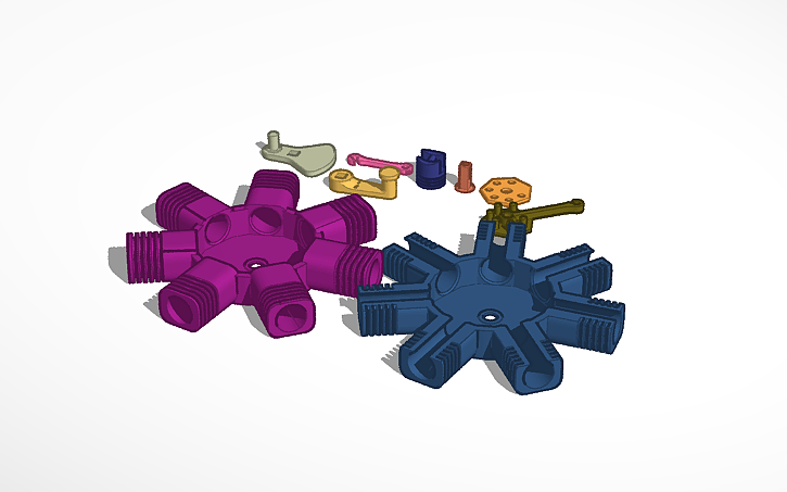 3D design Radial engine - Tinkercad