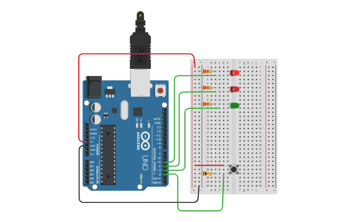 Circuit design INTERFAZ DE NAVE ESPACIAL - Tinkercad