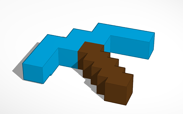 3D design Minecraft pickaxe | Tinkercad