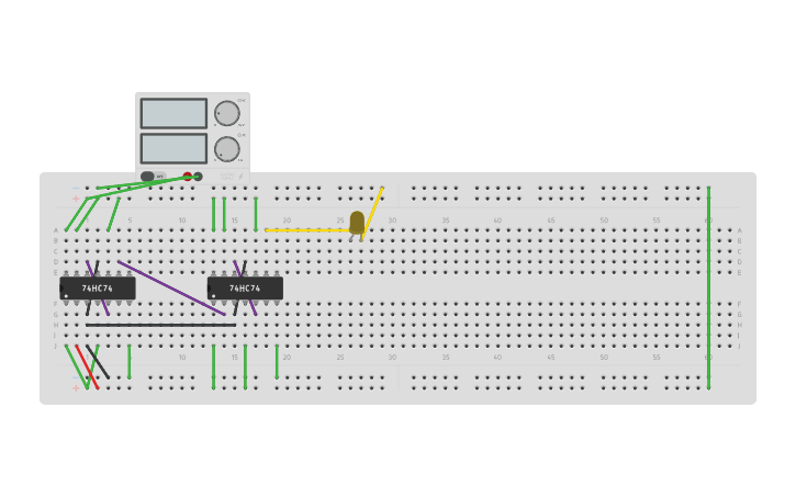Circuit design Serial Input to Serial Output (SISO) - Tinkercad Circuit design Serial Input to Serial Output (SISO) - Tinkercad