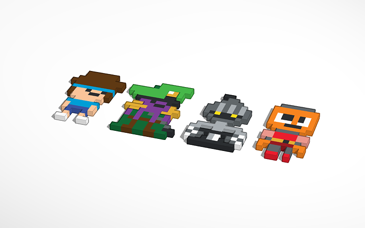 3D design Pixel Sprites - Tinkercad