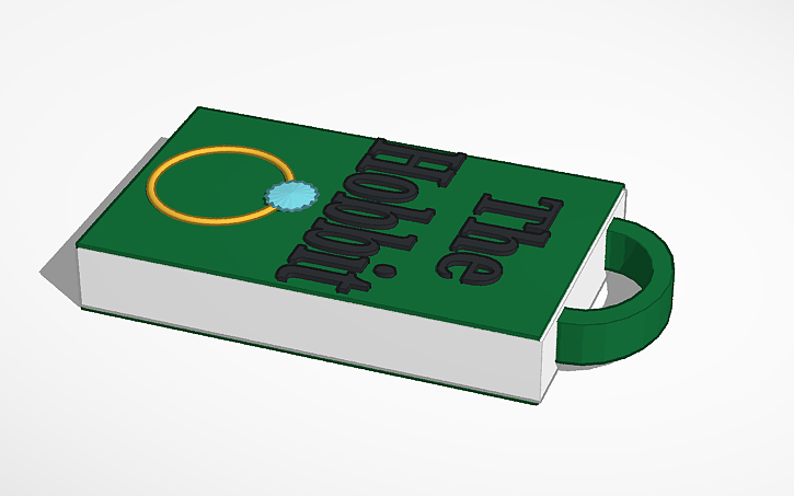 3D design "The hobbit" keychain - Tinkercad