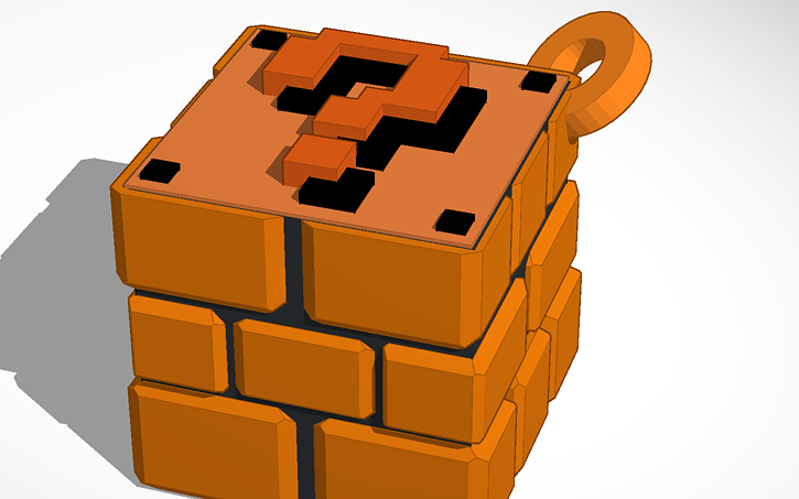 3D design Mario Brick - Tinkercad