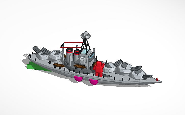 3D design Copy of cool warship army models - Tinkercad