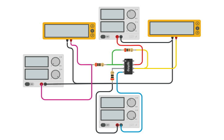 Circuit design Scheme of the amplifier based on the uninverting OP ...